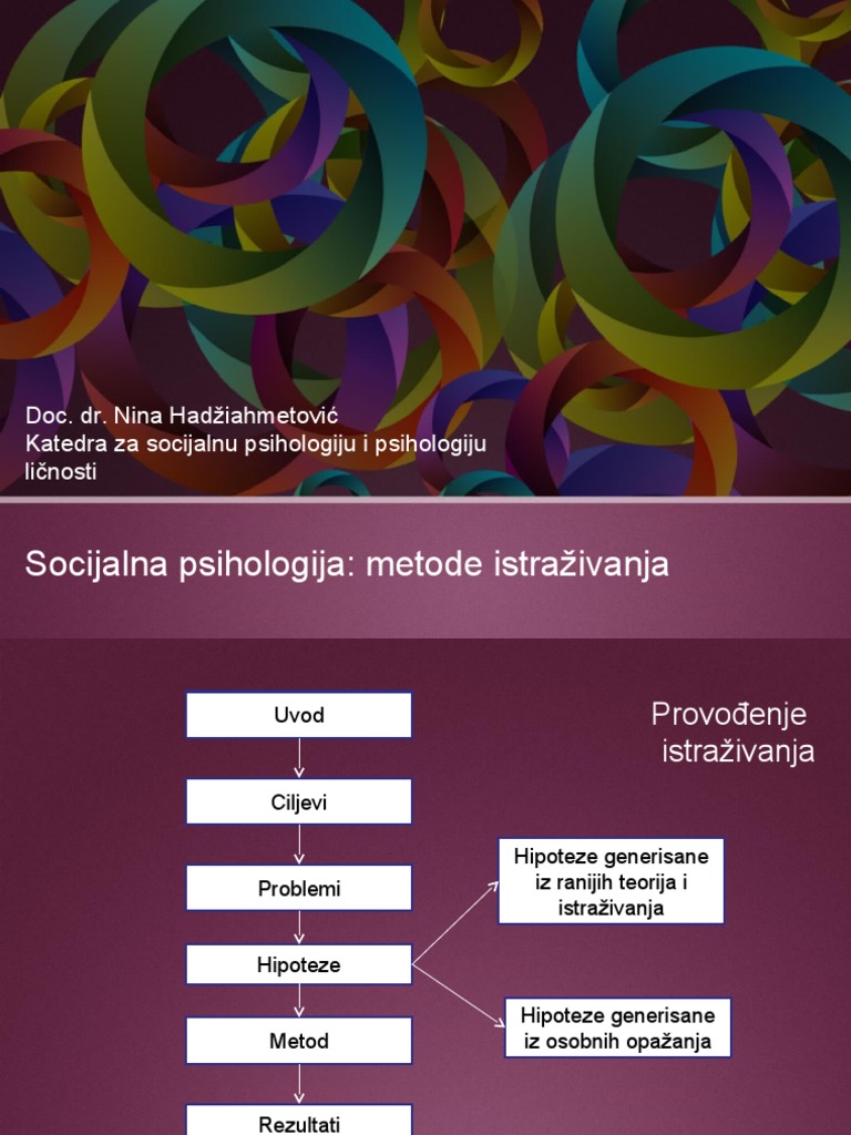 Socijalna Psihologija METODE ISTRAZIVANJA | PDF