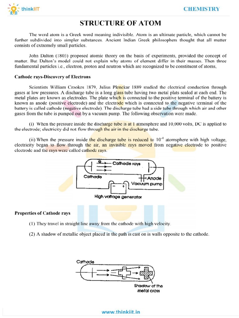 Structure of Atom | PDF