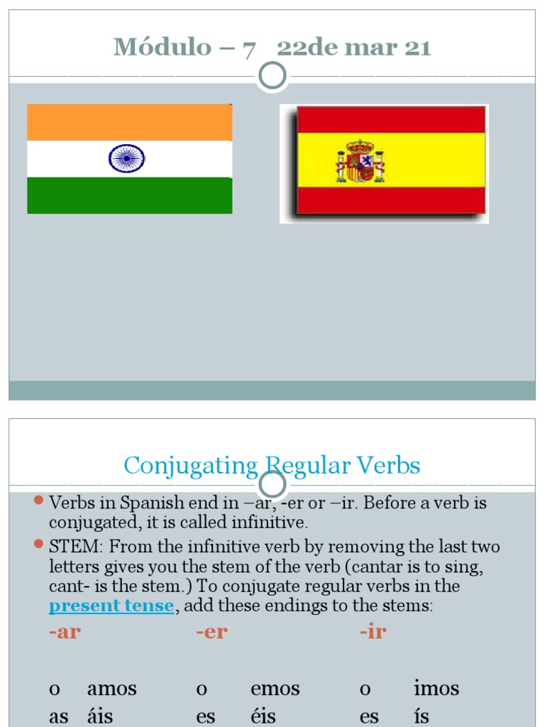 Spanish Verb Conjugation Guide | PDF | Grammatical Conjugation ...