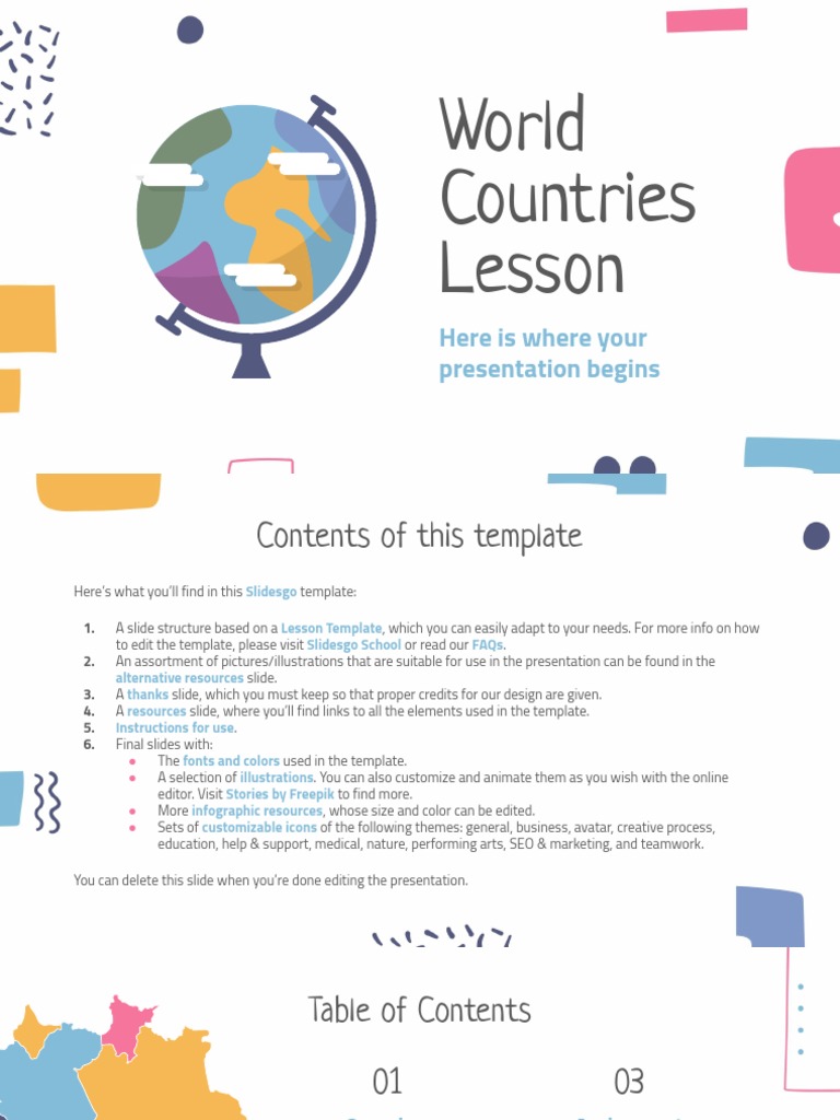 World Countries Lesson: Here Is Where Your Presentation Begins | PDF ...