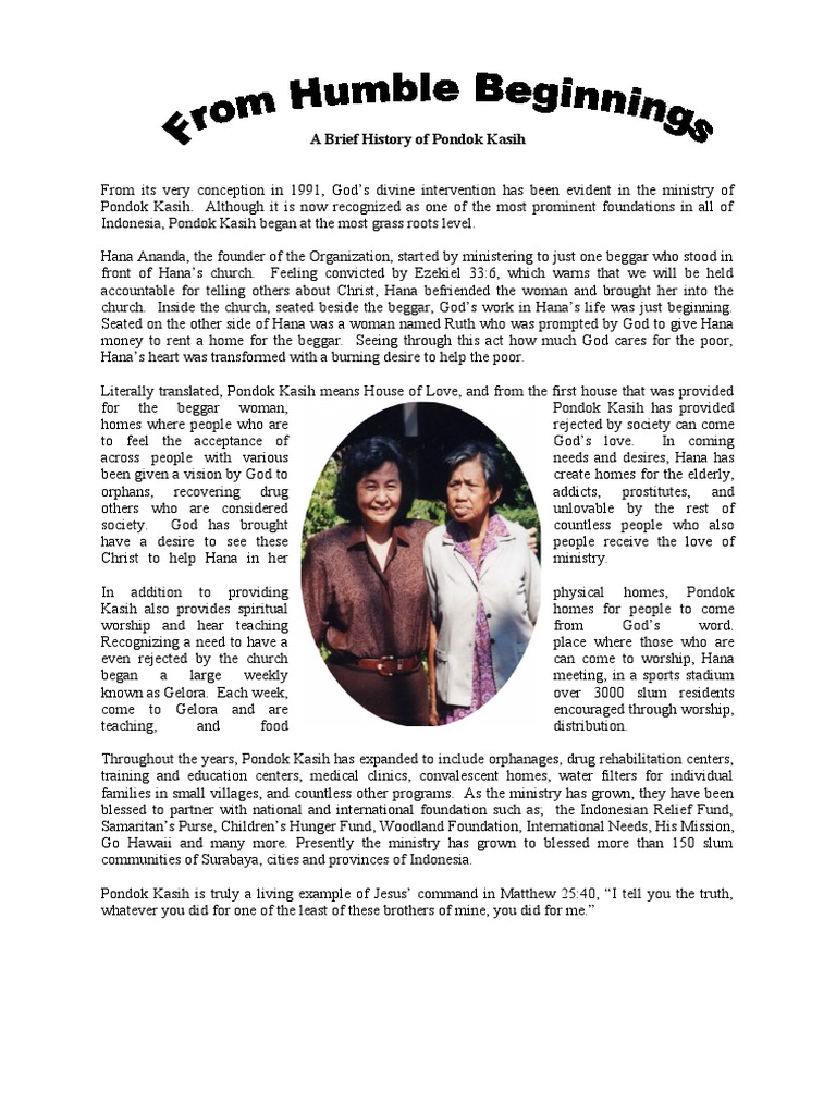 From Humble Beginning (Update) | PDF | God | Religious Belief And Doctrine