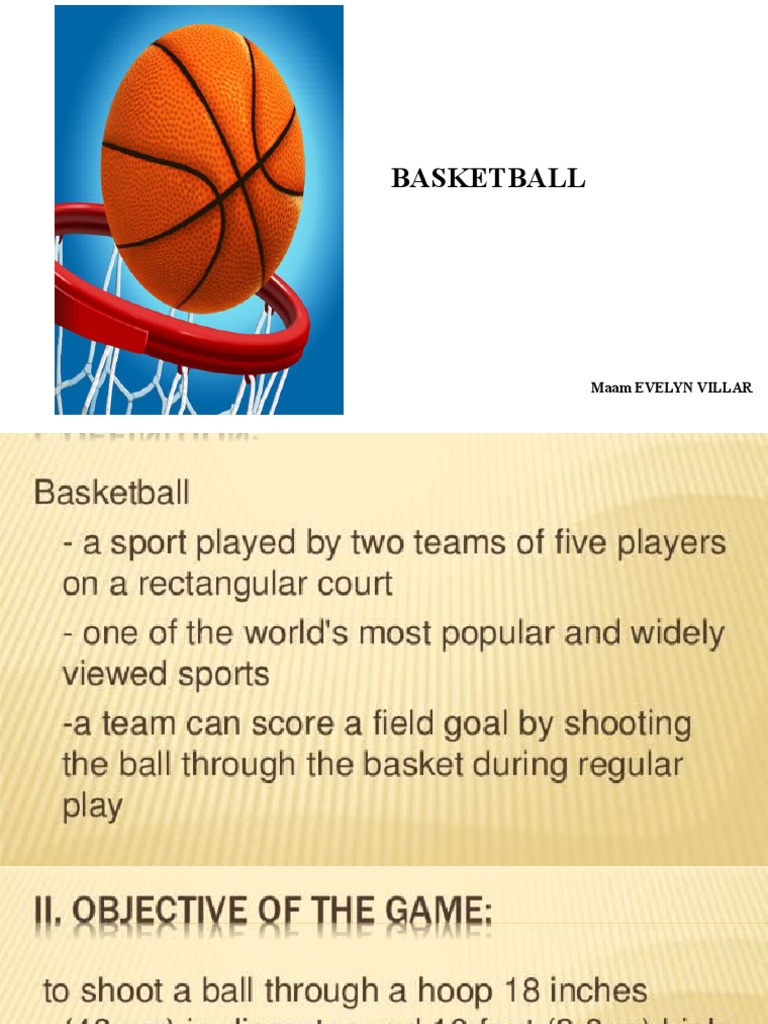 Basketball: Maam Evelyn Villar | PDF | Games & Activities | Home & Garden