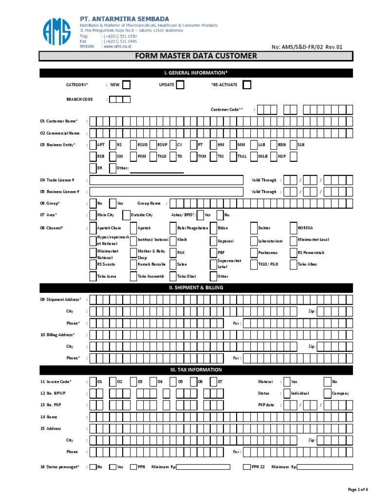 Form Master Data Customer | PDF | Payments | Banks