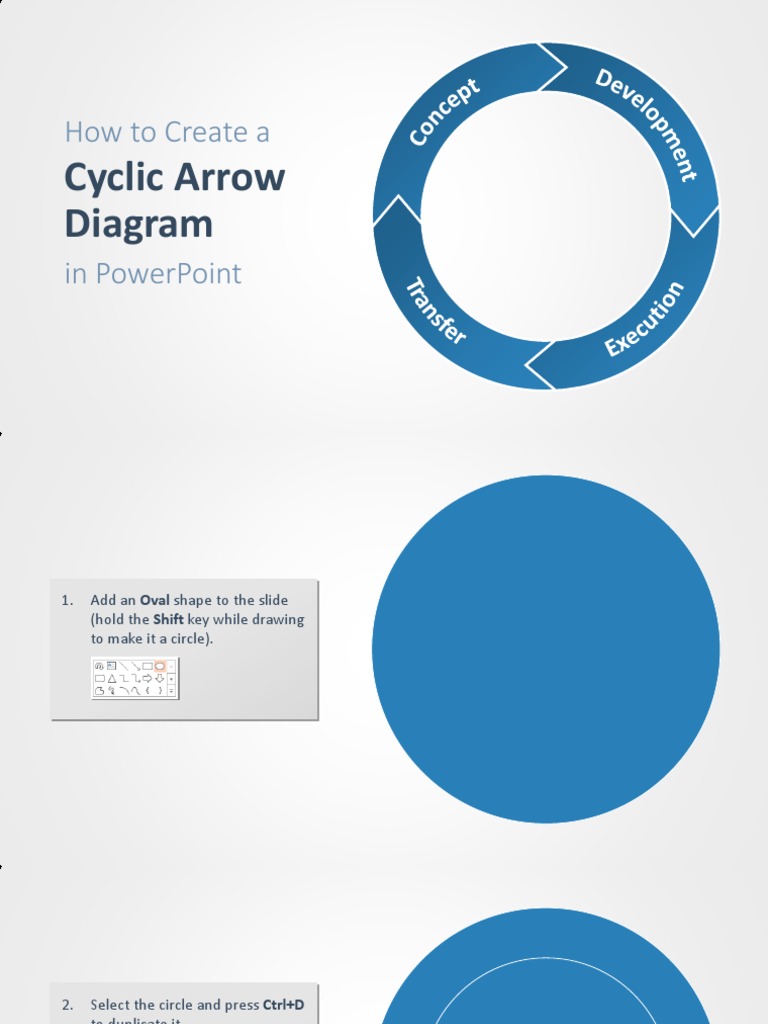 How To Create A: Cyclic Arrow Diagram | PDF | Graphic Design | Computing