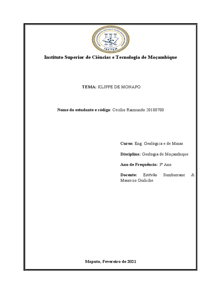 Complexo de Monapo | PDF | Granito | Minerais