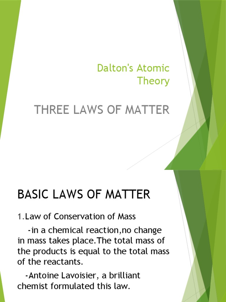 Basic Laws of Matter | PDF