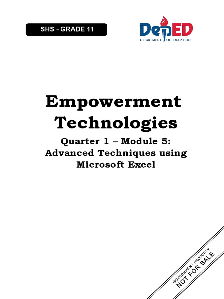 Shs 11 Emp Tech q1 m5 | PDF | Spreadsheet | Microsoft Excel