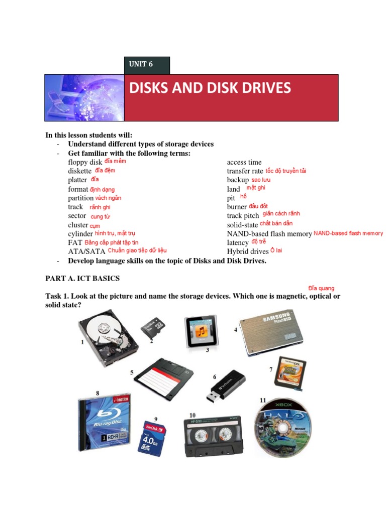 Disks and Disk Drives: in This Lesson Students Will | PDF | Solid State ...
