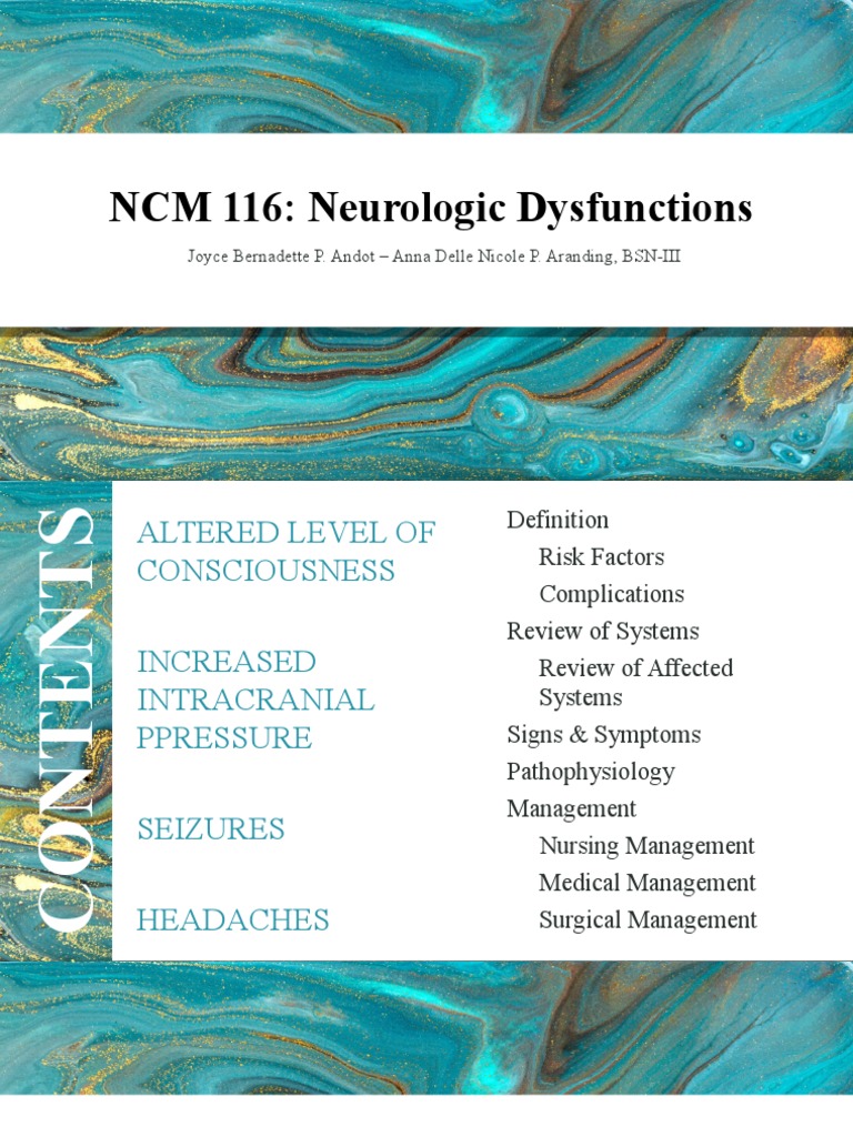 Updated NCM 116 | PDF | Headache | Migraine