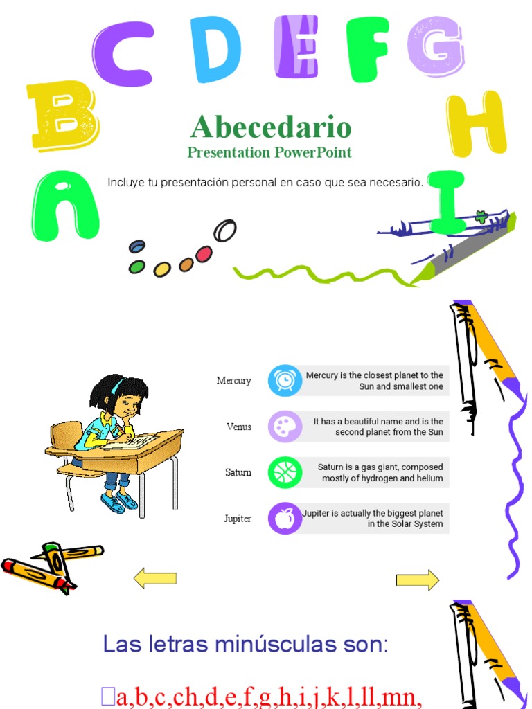 Plantilla Powerpoint Abecedario Interactivo | PDF