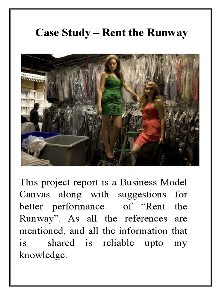 Case Study - Rent The Runway | PDF | Retail | Sales