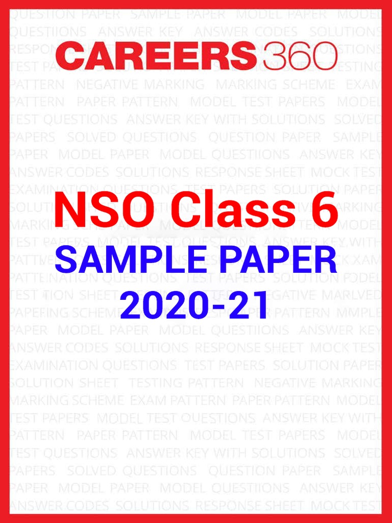 NSO Class 6 Sample Paper | PDF
