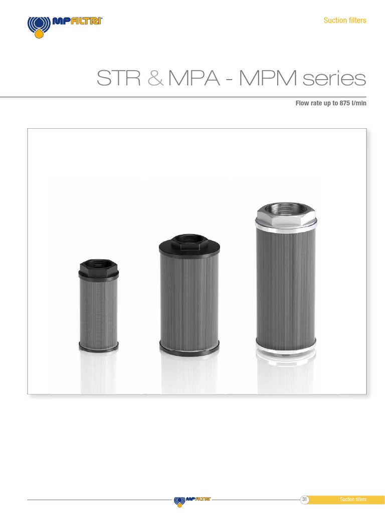 Mpa-Mpm Filter Series MP Filtri | PDF | Viscosity | Pump