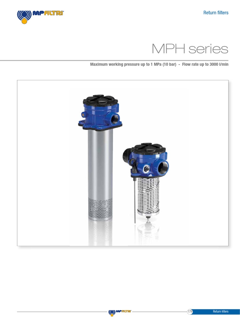 MPH Return Filters: Specs & Sizing Guide | PDF | Filtration | Petroleum ...