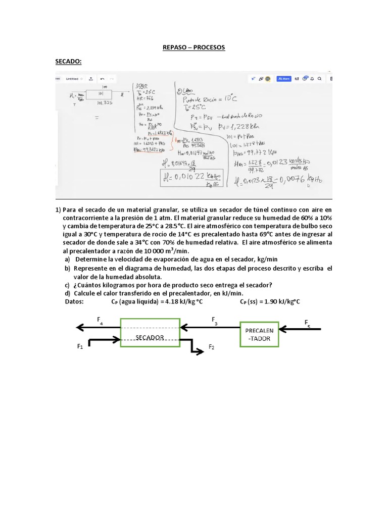 Repaso - Procesos PC2 | PDF | Agua | Humedad