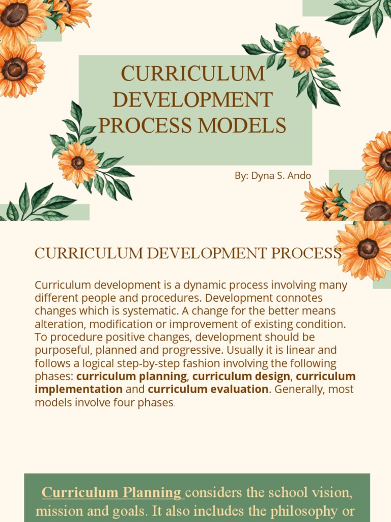 Curriculum-Development - Process and Models | PDF | Curriculum ...