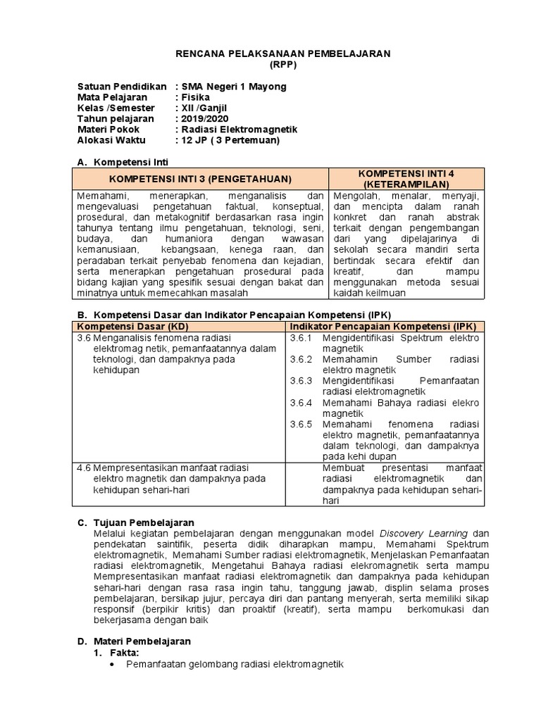 RPP.17 (Fisika) | PDF