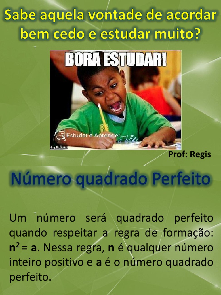 Número Quadrado Perfeito | PDF