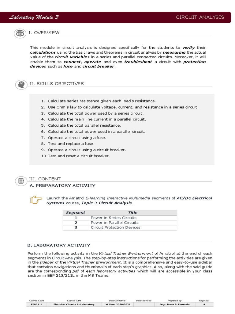Module 3 - Circuit Analysis | PDF | Electrical Network | Series And ...