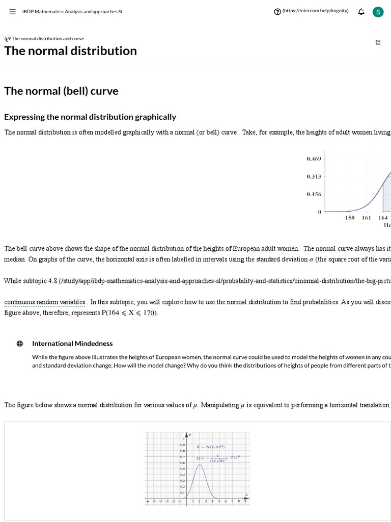 Understanding the Normal Distribution Through its Graphical and ...