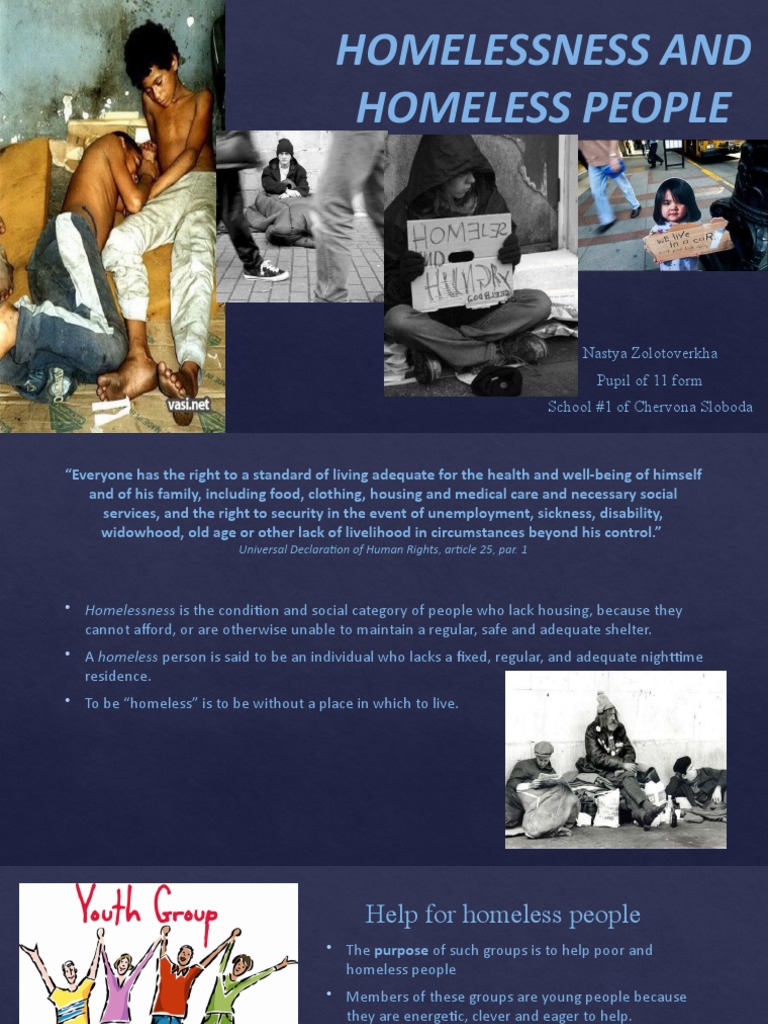 Homelessness and Homeless People | PDF | Homelessness | Poverty