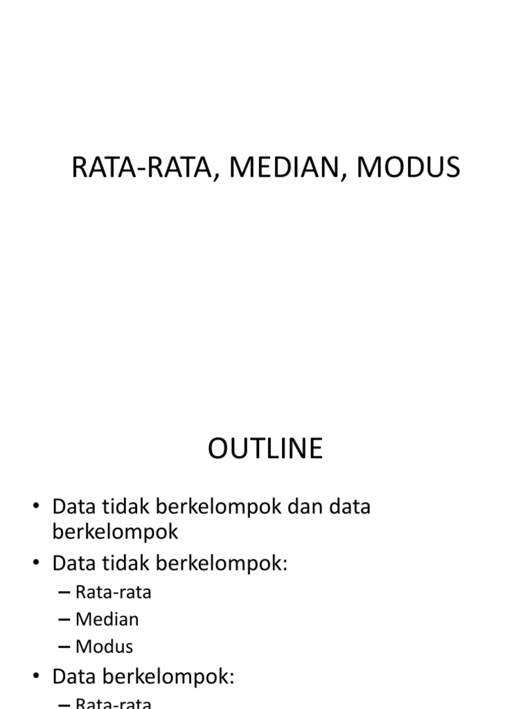 Rata-Rata, Median, Modus | PDF | Metode & Bahan Ajar | Komputer