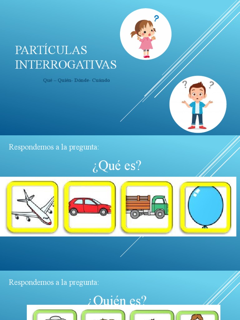 Presentacion Partículas Interrogativas | PDF