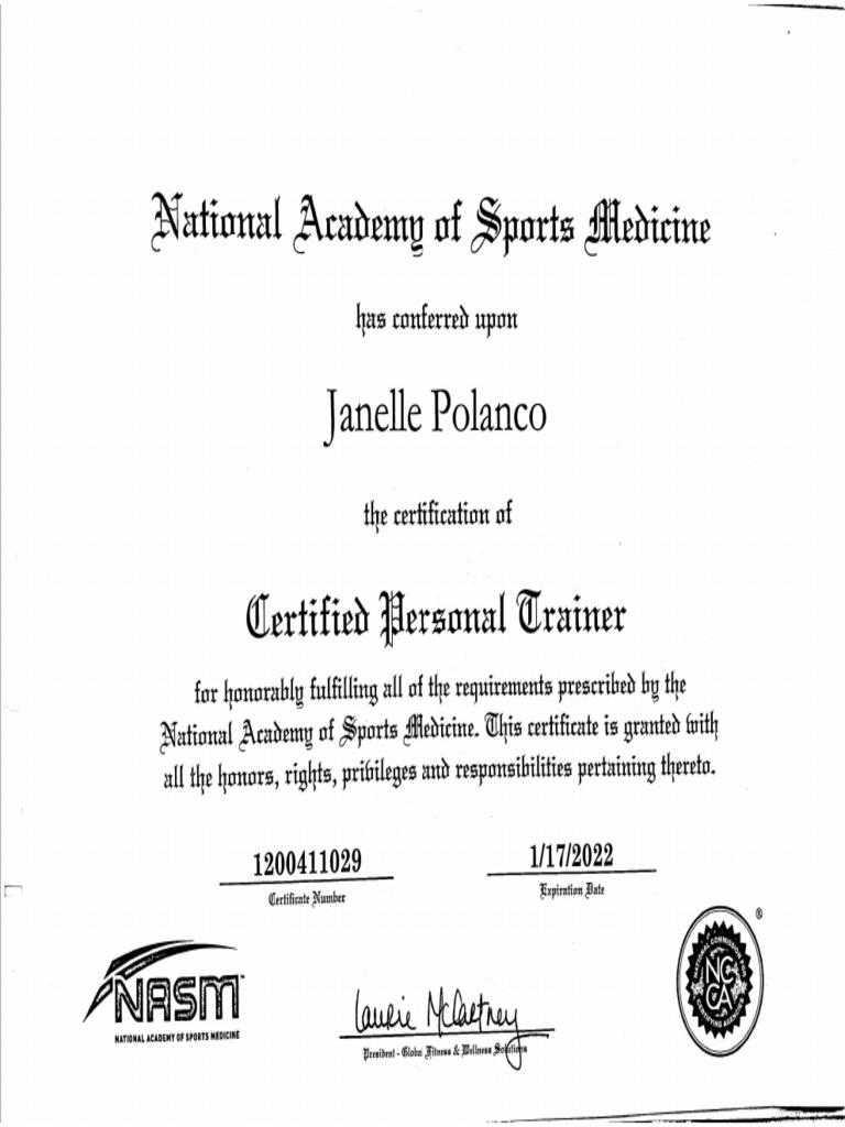 Nasm Certification | PDF