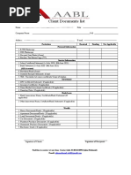 Joining Document Checklist | PDF