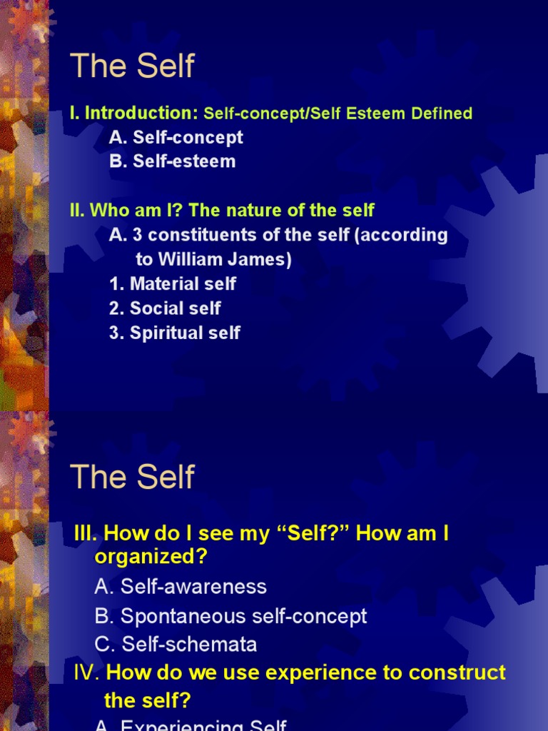 The Self: A. Self-Concept B. Self-Esteem | PDF