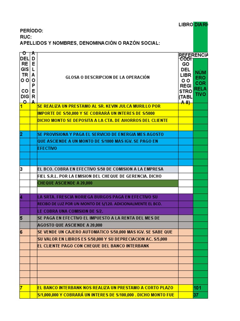 Formatos para Contabilidad Completa | PDF | Bancos | Ingresos