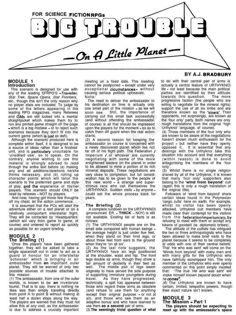 From:: For Science Fiction Rpgs | PDF