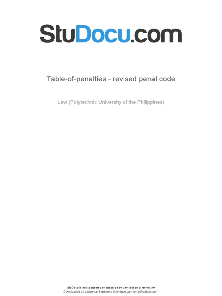 Table-Of-Penalties - Revised Penal Code Table-Of-Penalties - Revised ...