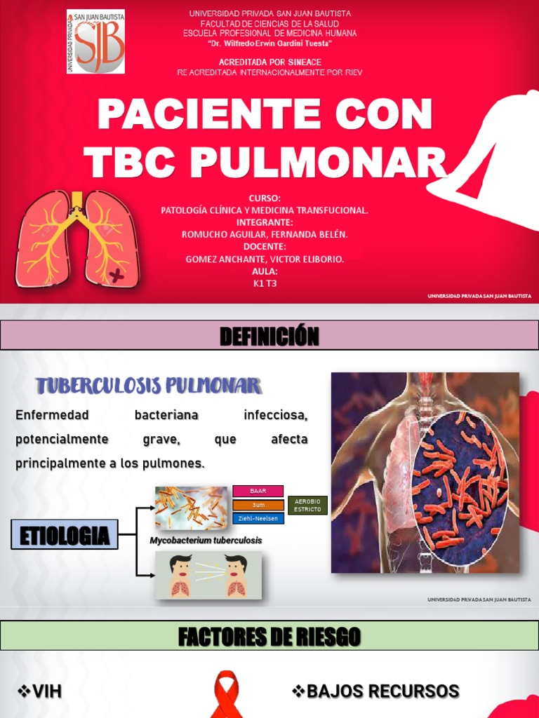 Paciente Con TBC Pulmonar | PDF | Tuberculosis | Inmunología