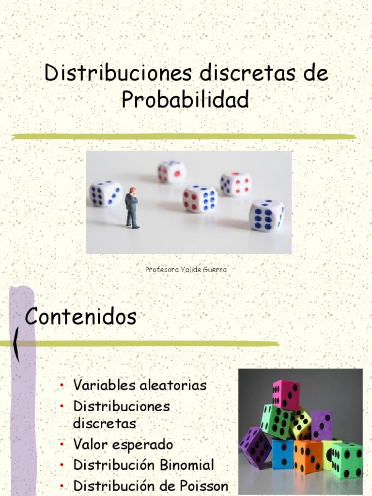 Distribución de Probabilidades Discretas | PDF | Distribución de probabilidad | Variable aleatoria