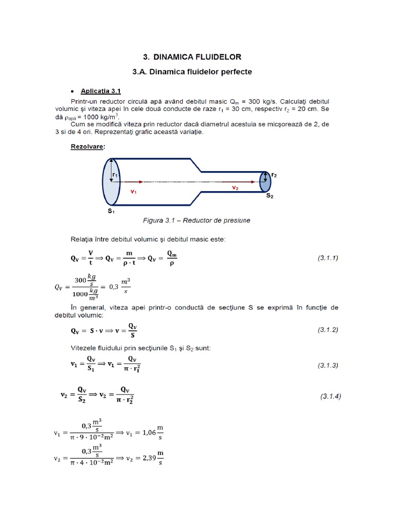 Dinamica Fluidelor Aplicatii | PDF