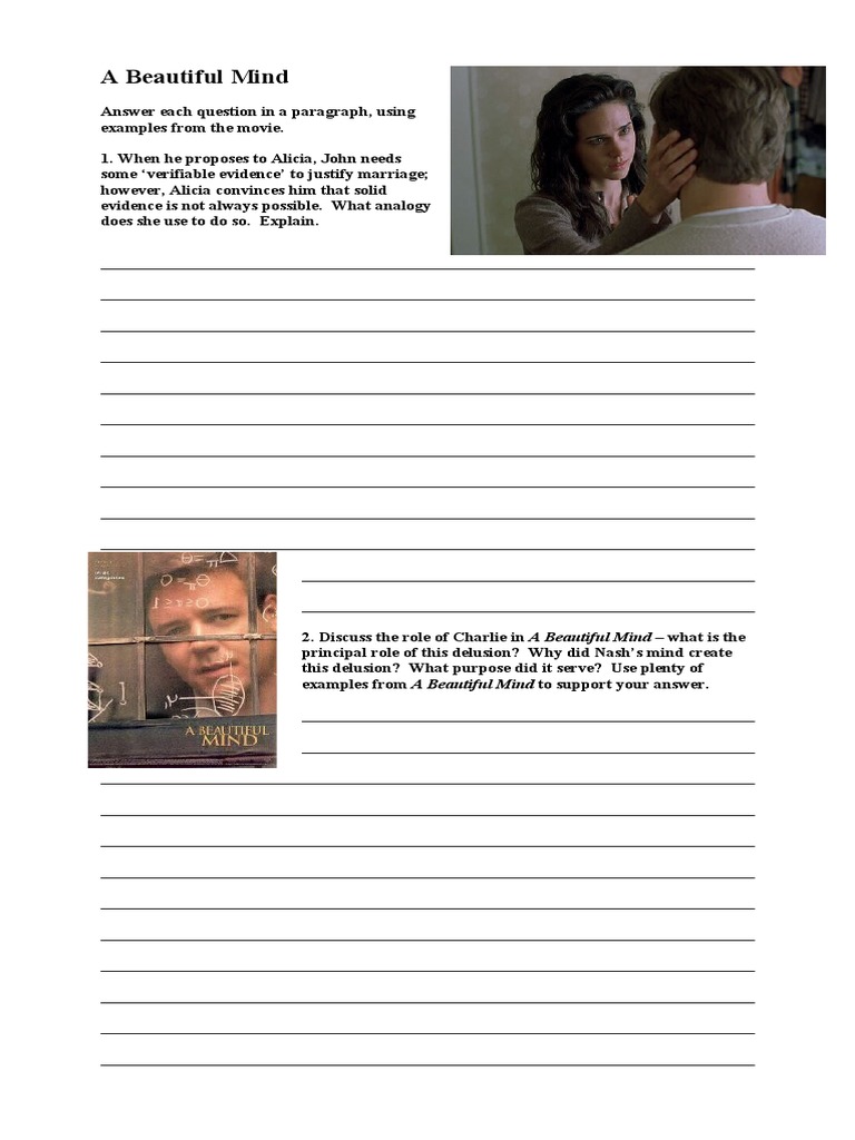 A Beautiful Mind Short Answers 2021d | PDF | Delusion | Reason