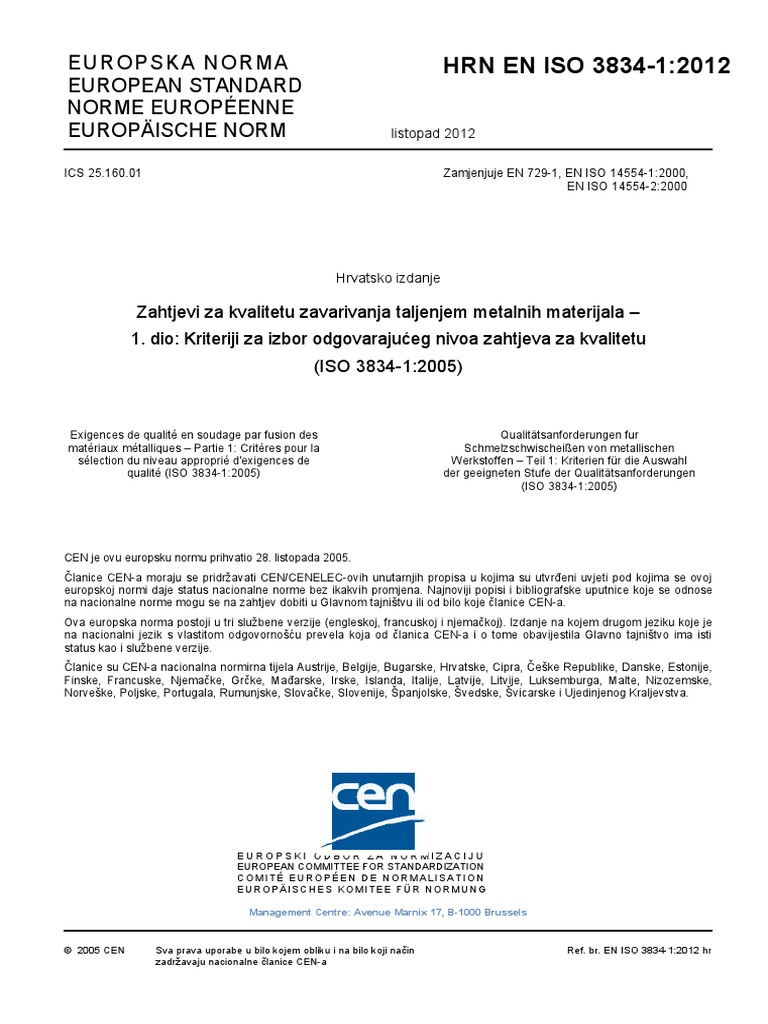 ISO 3834-1 Prijevod JL | PDF