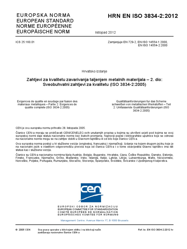 ISO 3834-2 Prijevod JL | PDF