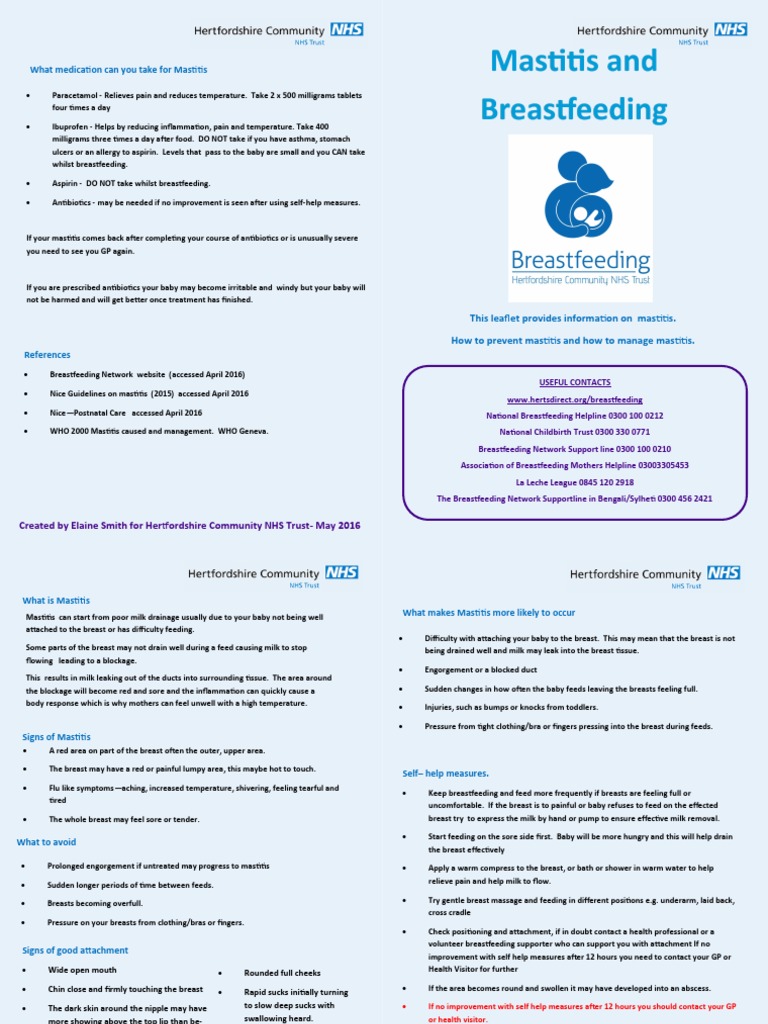 Mastitis and Breastfeeding | Download Free PDF | Breast | Breastfeeding