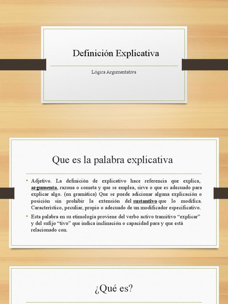 Definición Explicativa | PDF