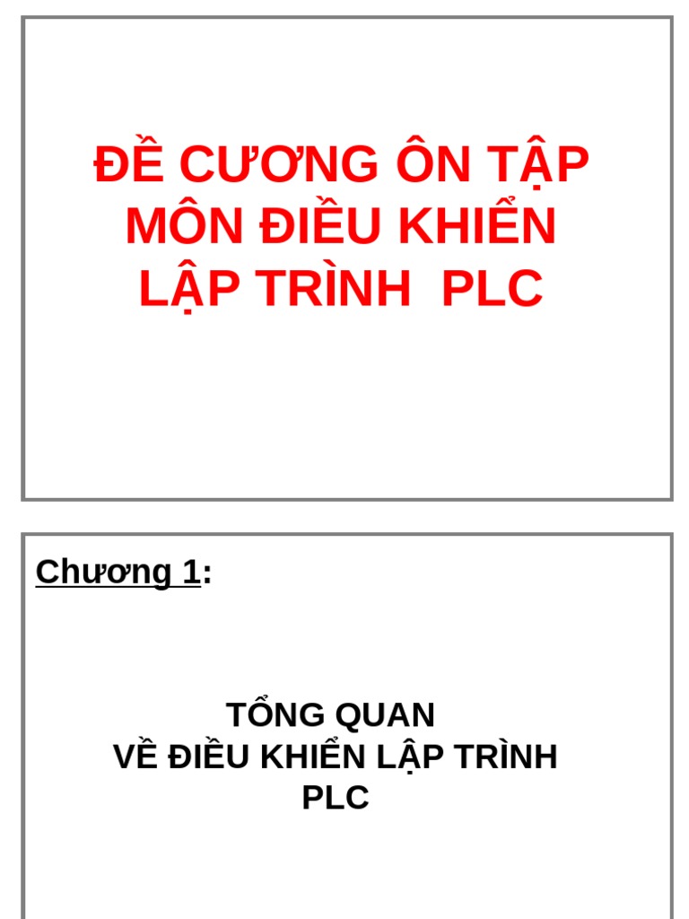 Bo de Trac Nghiem PLC Co Dap An | PDF
