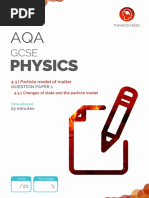 Thermal Physics CIE IGCSE 0625 PPQ | PDF | Evaporation | Heat