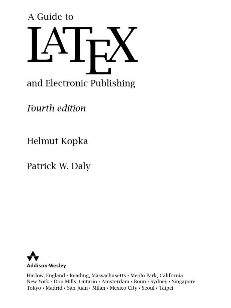 A Guide To LaTeX | PDF | Te X | Markup Language