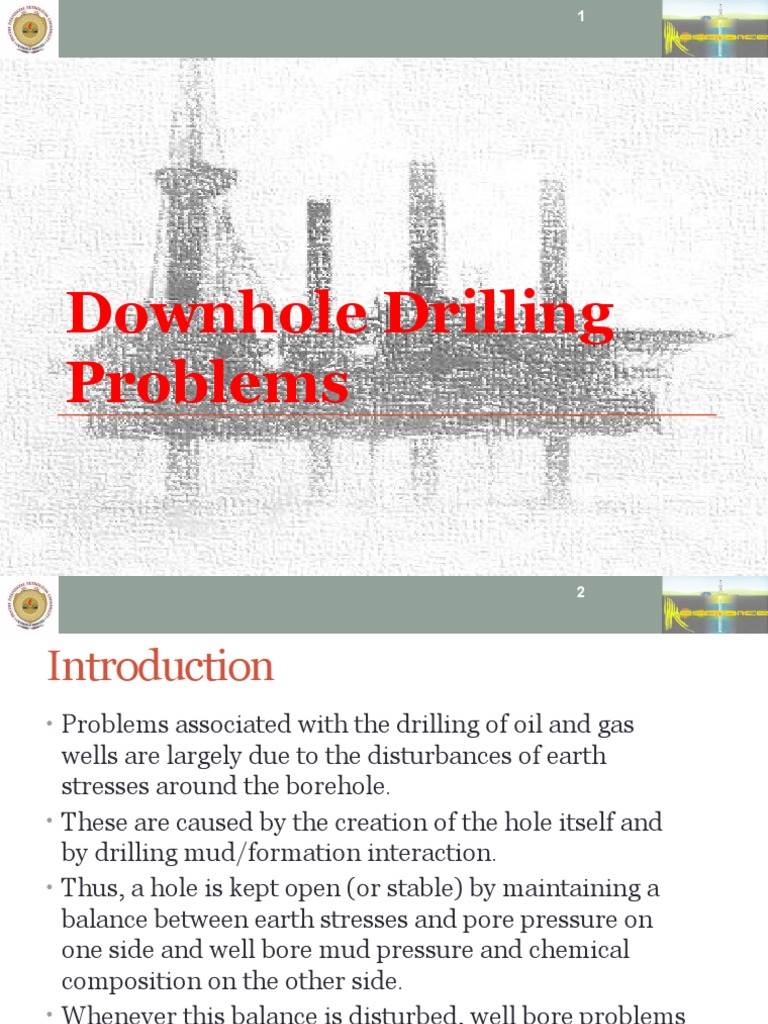 Downhole Drilling Problems Anirbid | PDF | Casing (Borehole)
