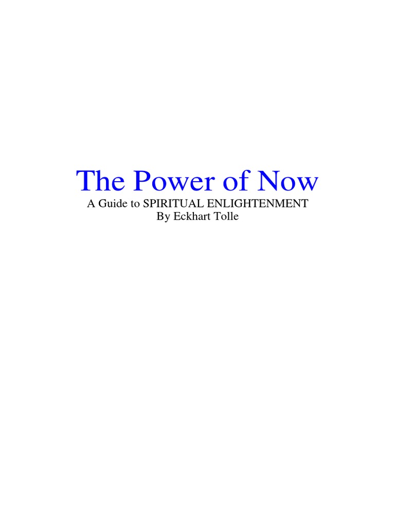 The Power of Now - Eckhart Tolle | PDF | Consciousness | Reality