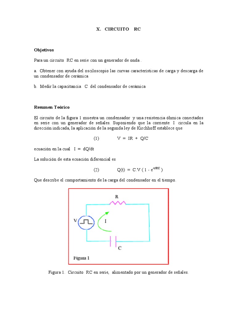 Circuito | PDF | Condensador | Resistencia Eléctrica y Conductancia