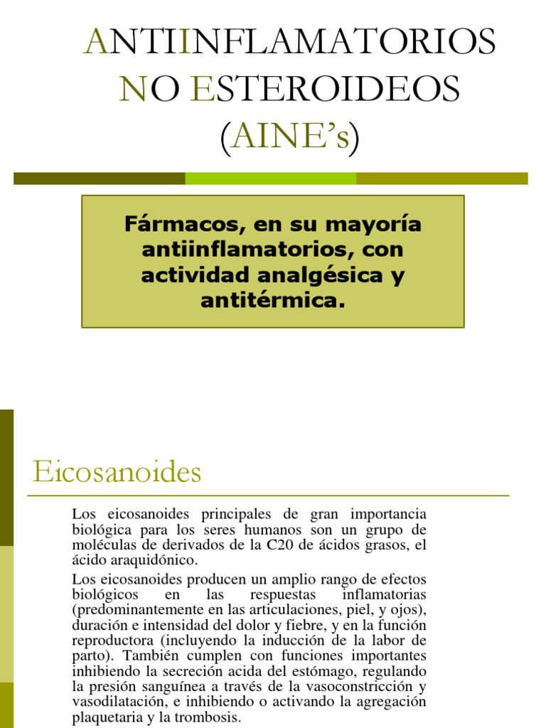 1 Antiinflamatorios No Esteroideos Aines | PDF | Droga anti ...