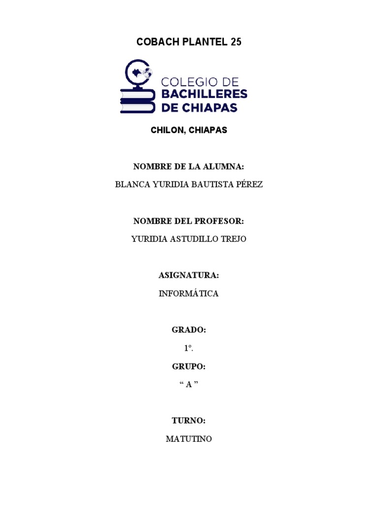 Presentacion Cobach Plantel 25 Chilon | PDF