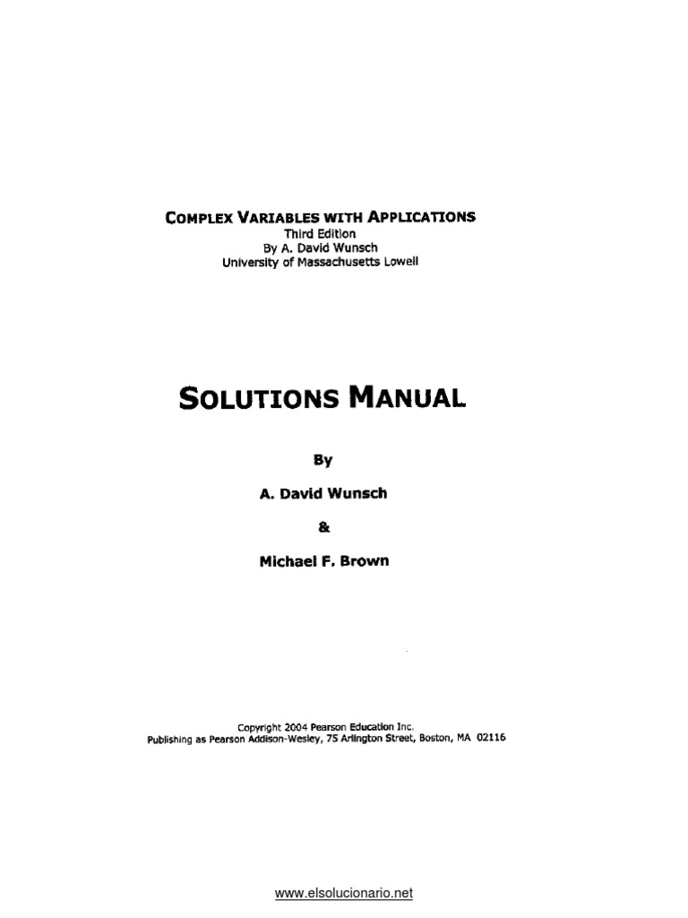 Solucionario-David Wunsch-Variable Compeja 3ed | PDF